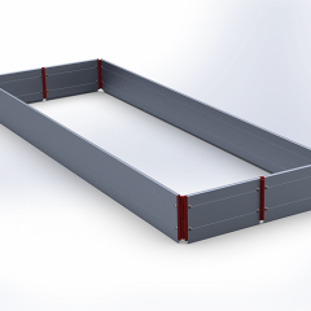 850 x 2.5M FOLDING TOEBOARD ALU