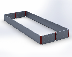 1450 x 2.5M FOLDING TOEBOARD ALU